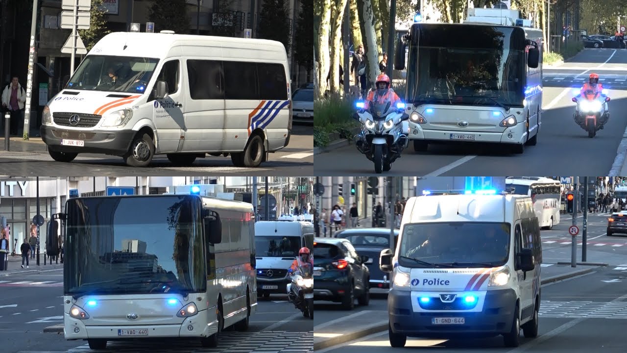 [🚨E-HORN/POLITIEBUS] Lokale- en Federale Politievoertuigen met spoed ...