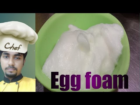 Egg foam process || hend make egg foam || easy foam - YouTube