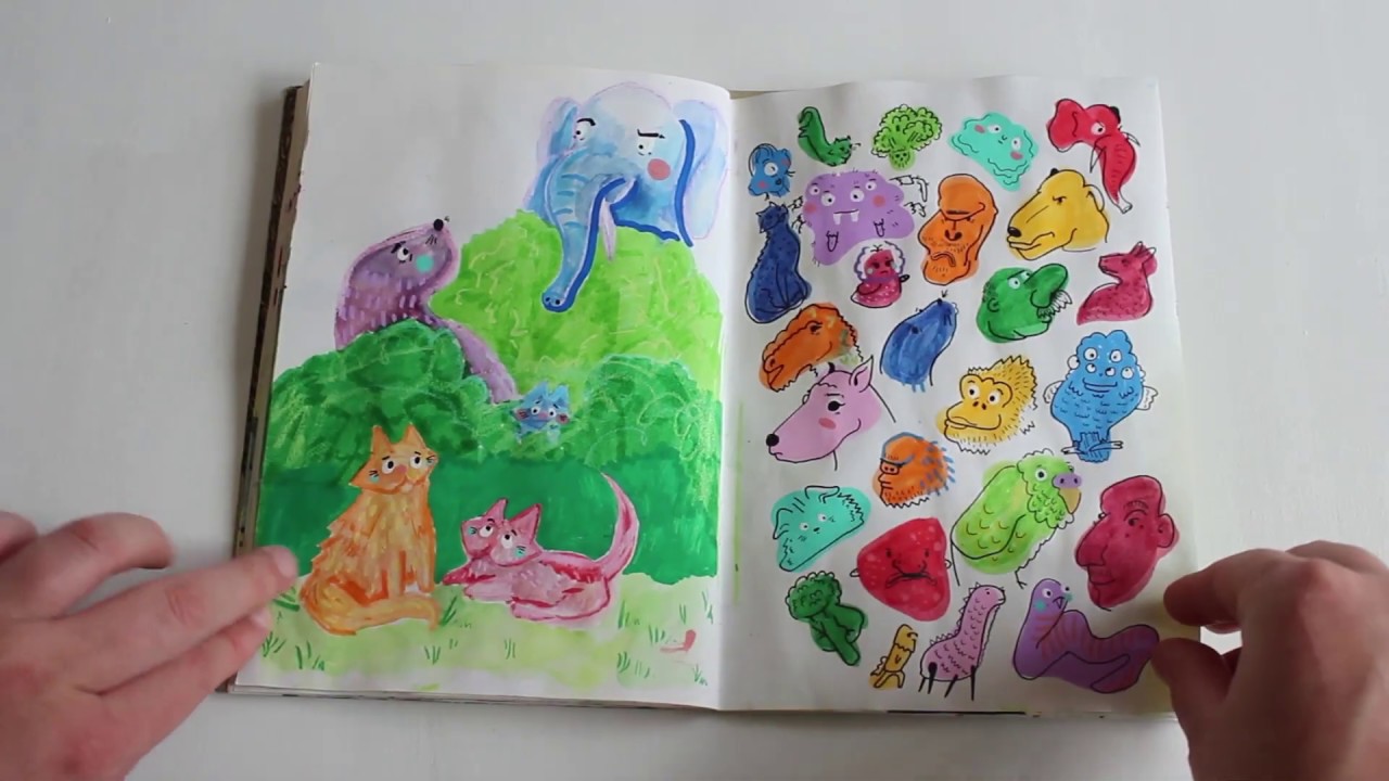 SKETCHBOOK TOUR : February - April 2020 (Animation Student) - YouTube