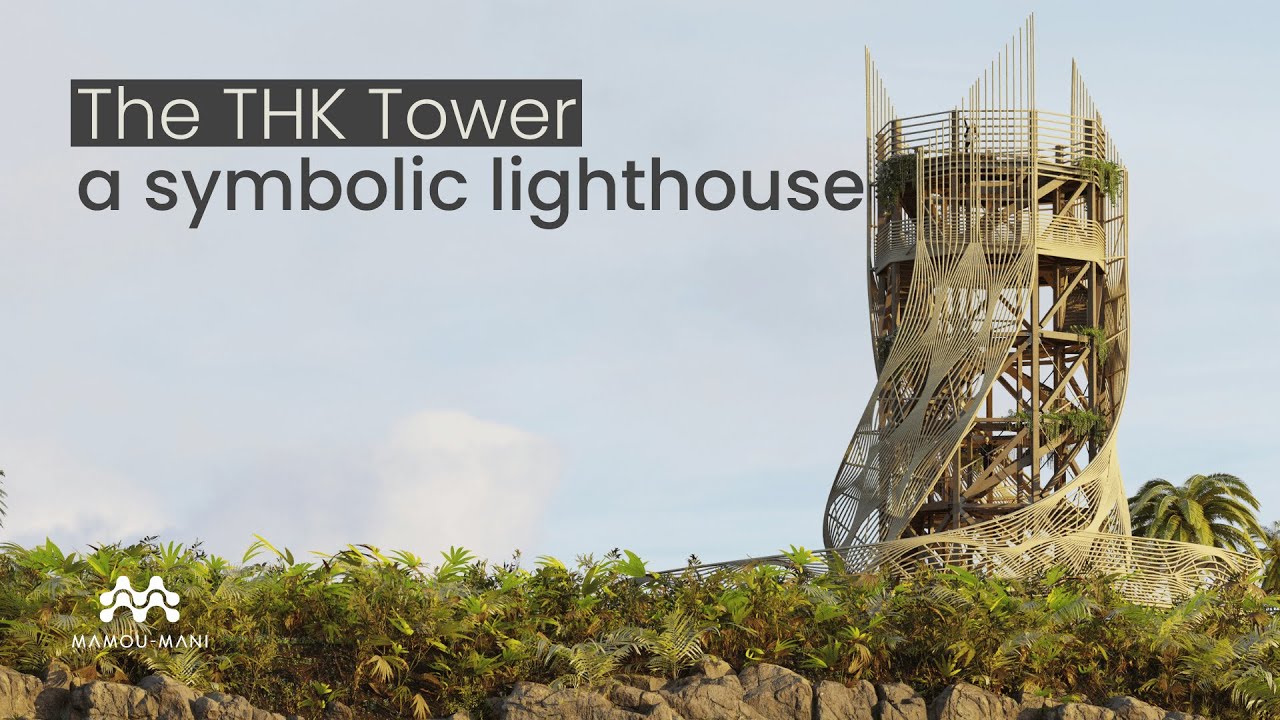 The THK Tower - an eco-parametric lighthouse in Bali - YouTube