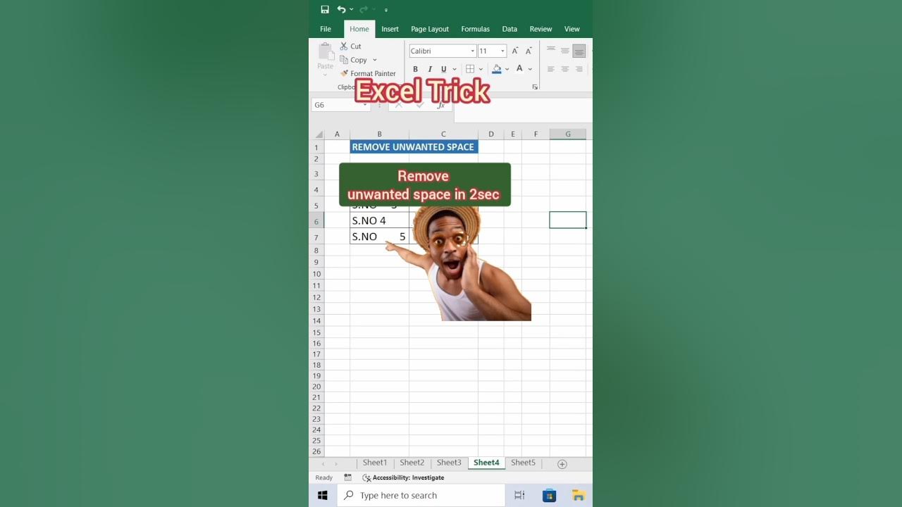 Remove Unwanted Space In 2 Sec Excel Trick excelshorts YouTube remove-unwanted-space-in-2-sec-excel-trick-excelshorts-youtube