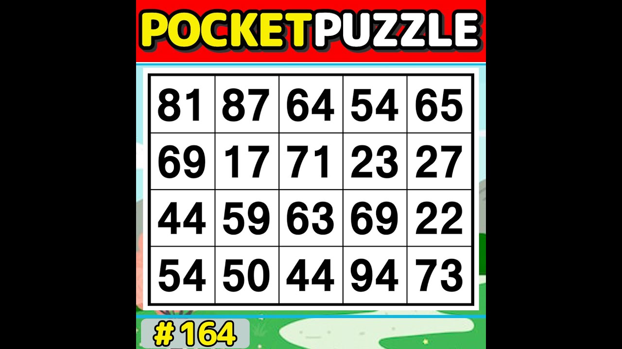 【Pocket Puzzle】 Activate your brain! 《Number Search|Brain training ...