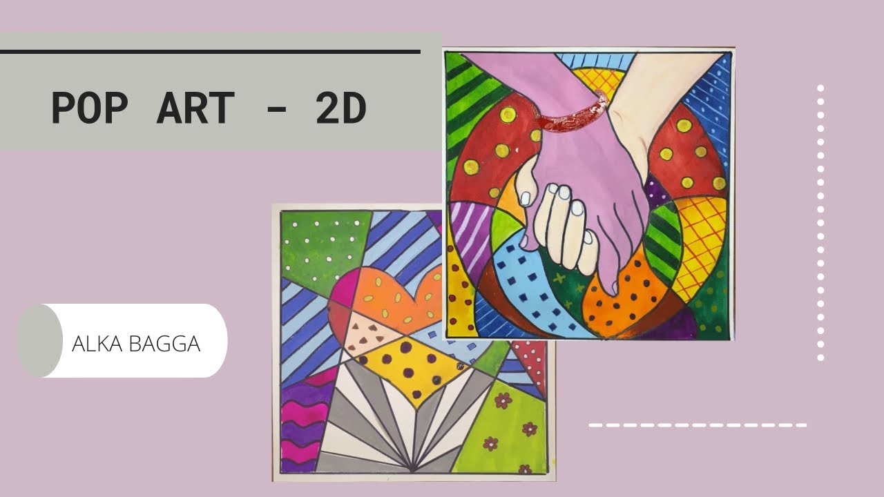 How to draw Pop Art - 2D | HUES ART GALLERY - YouTube