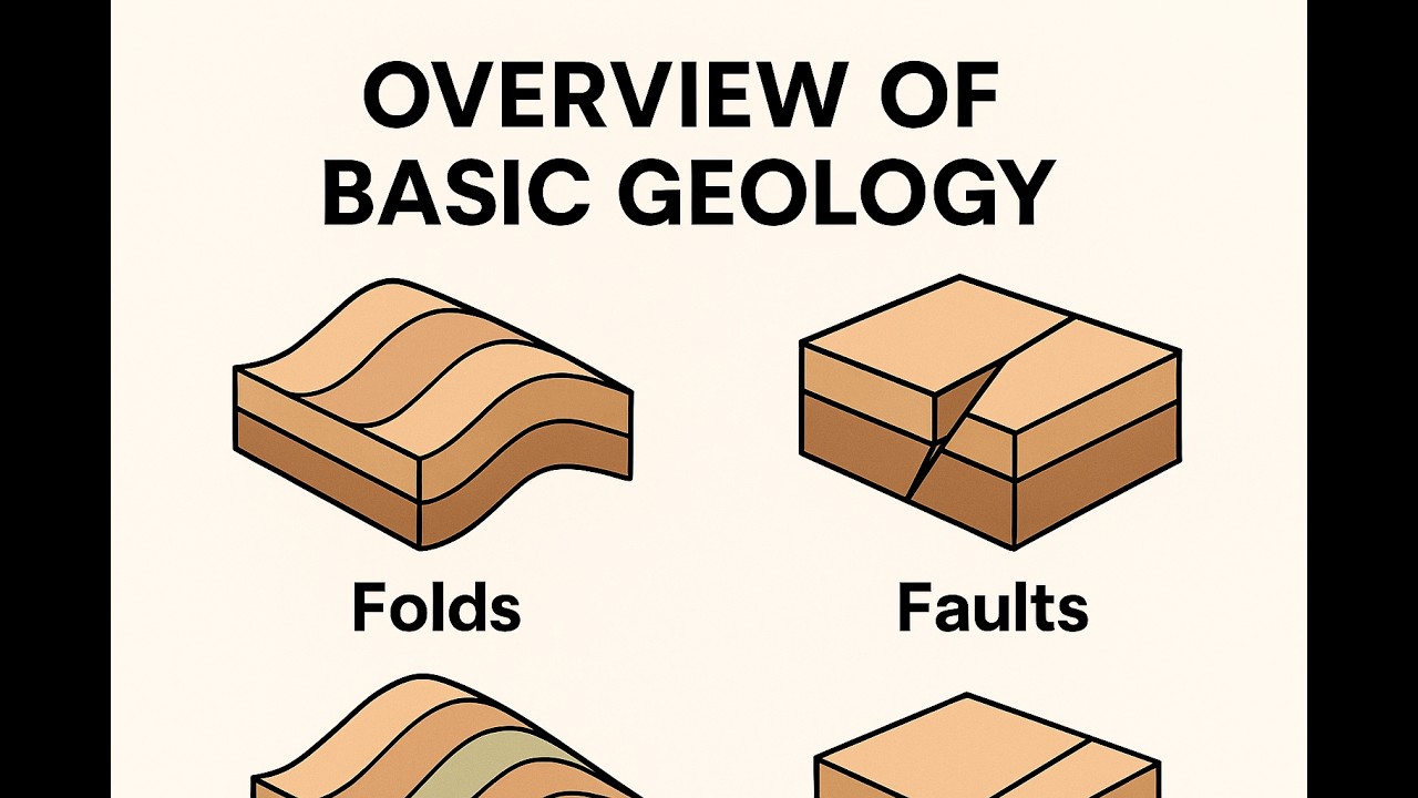 Overview of basic geology with key terms like folds, faults, and more ...