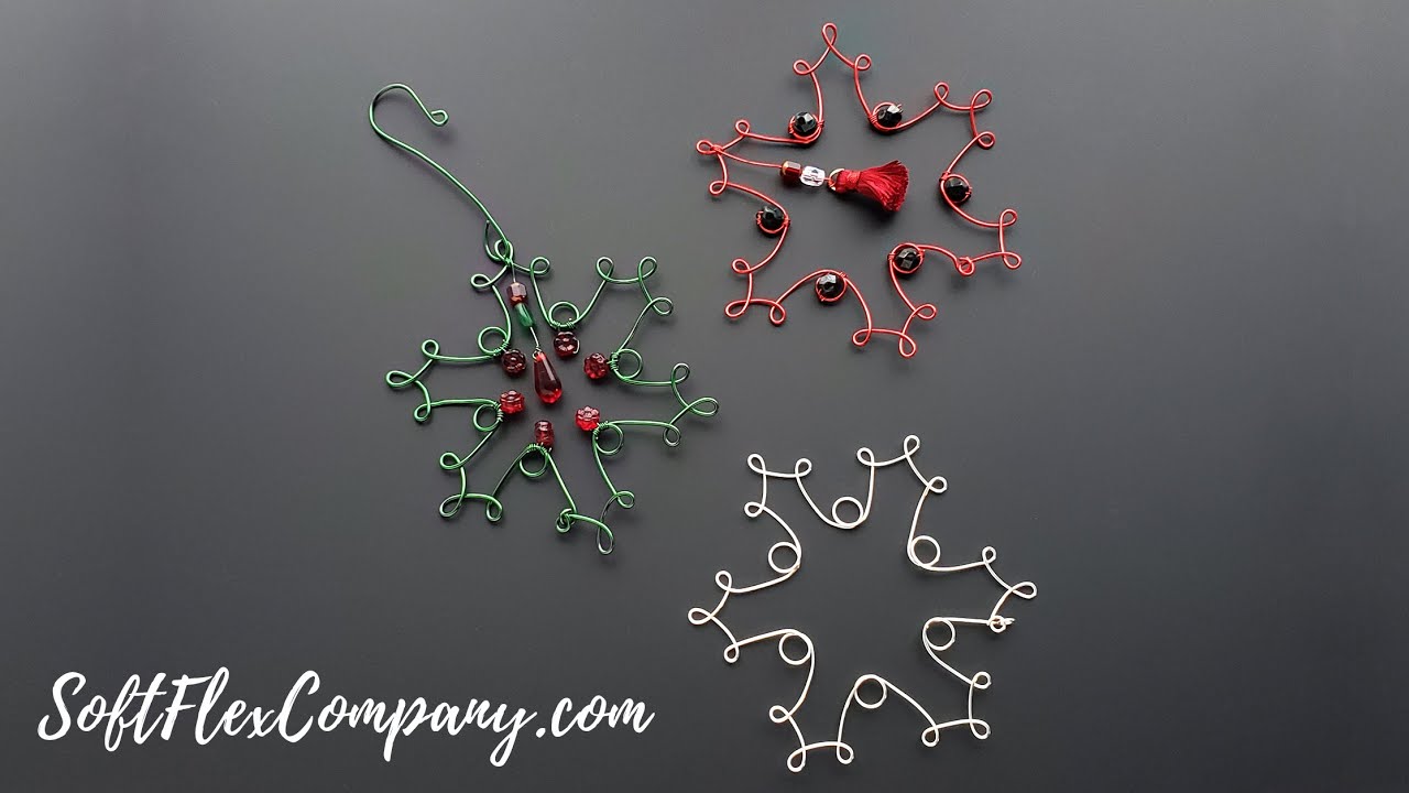Snowflake Ornament Using Soft Flex Craft Wire On A WijJig ...