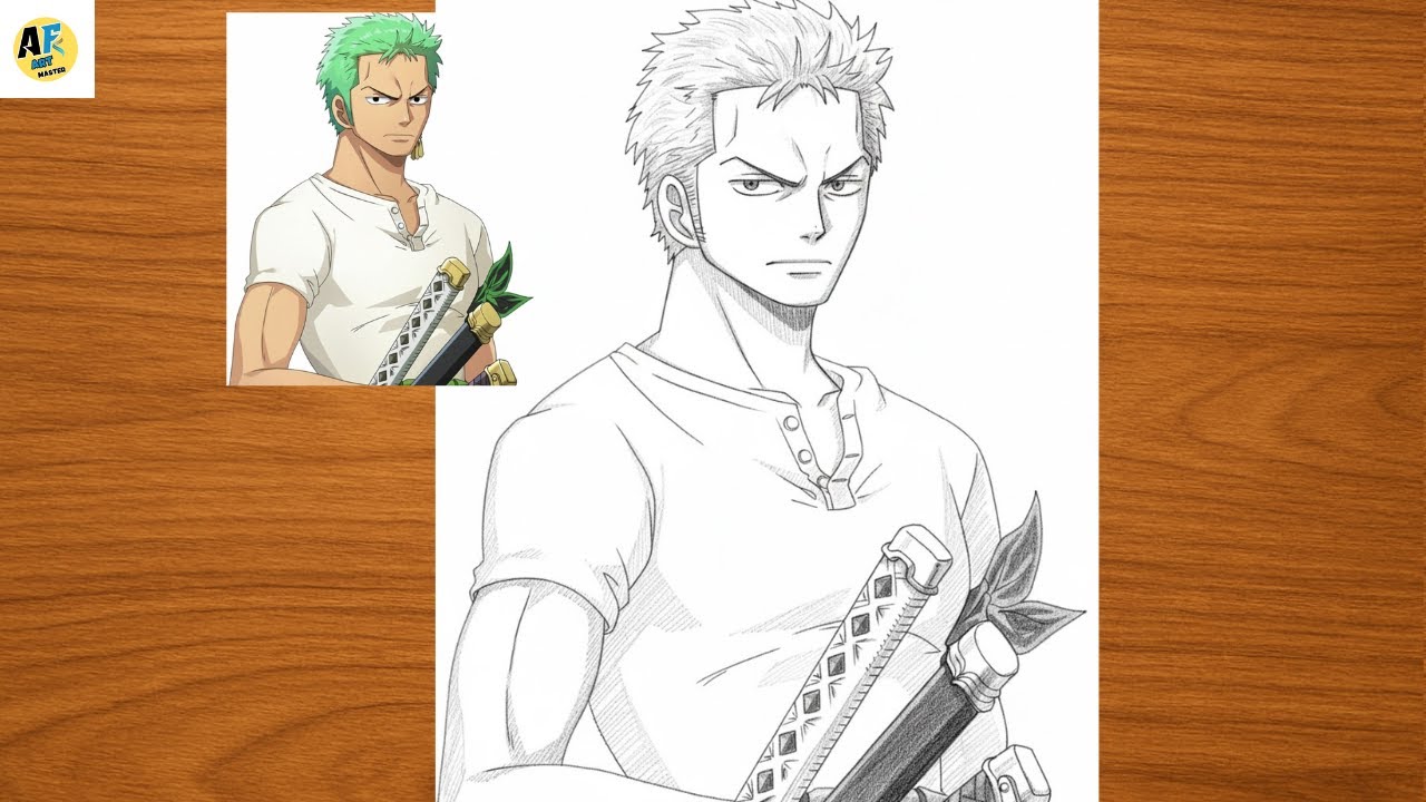 How to Draw Zoro – One Piece 🔥 Step-by-Step Easy Anime Drawing Tutorial ...