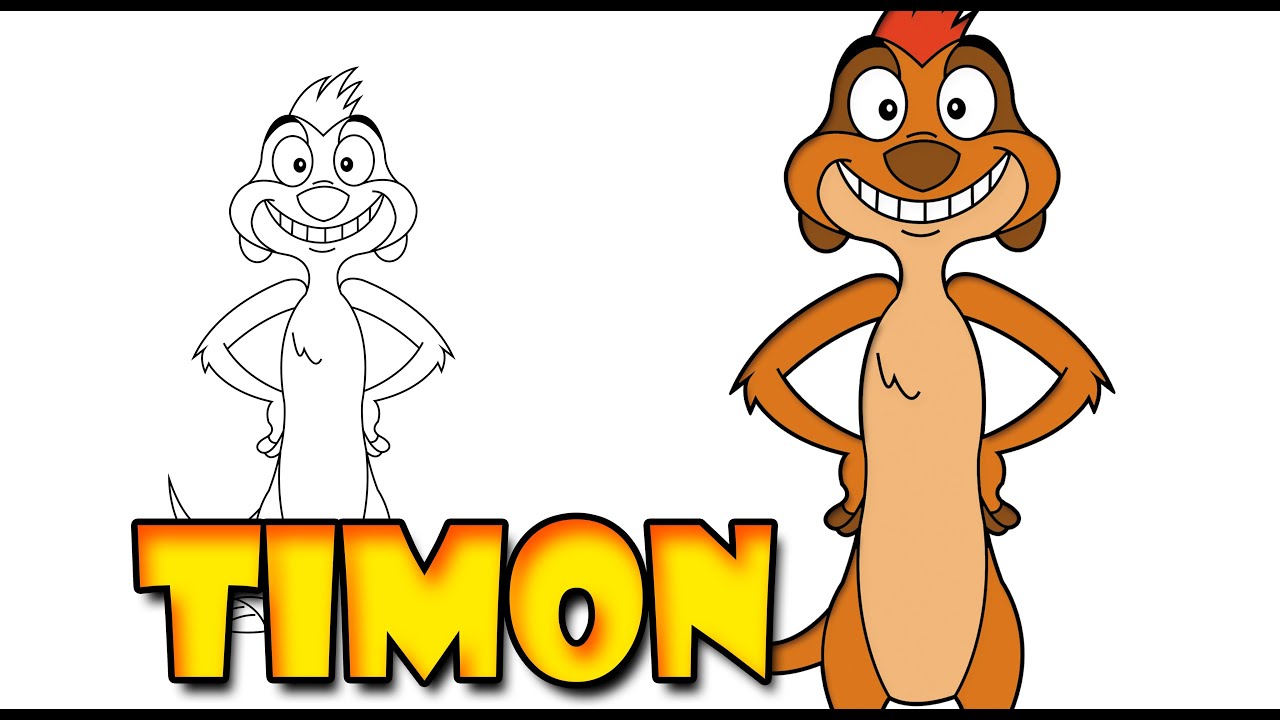 How To Draw Timon | Lion King - YouTube