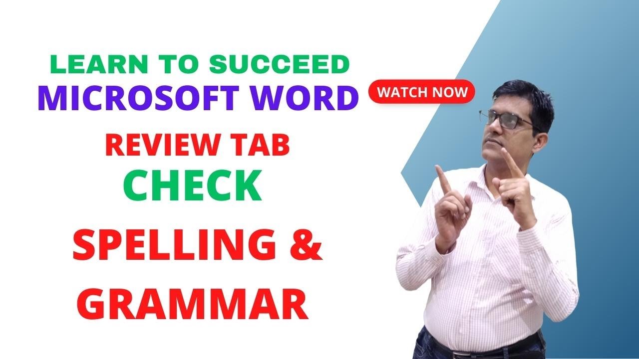 Microsoft Word - Review Tab - Spelling and Grammar Check - YouTube