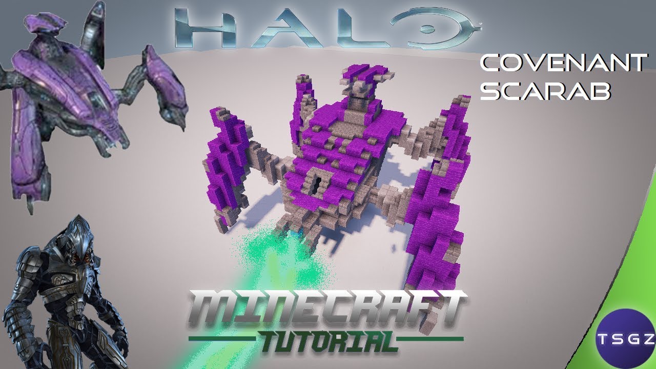 Covenant T-47B Scarab | Minecraft Halo tutorial - YouTube