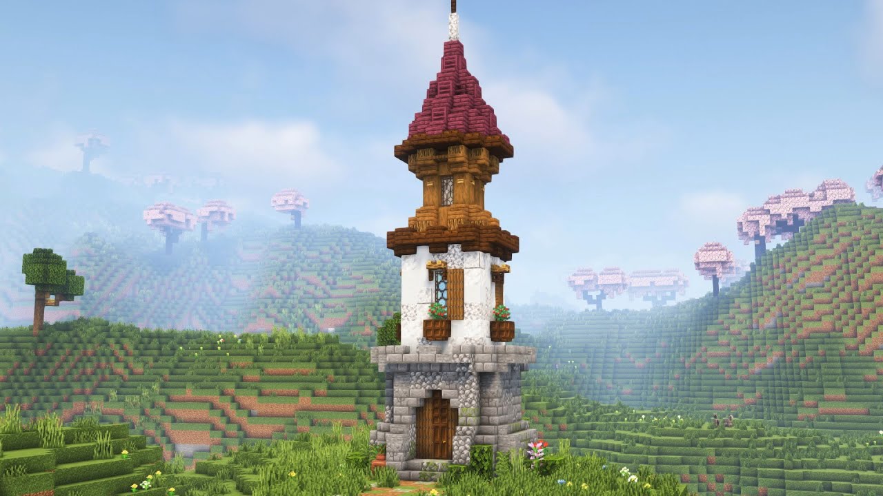 Medieval Enchanting Tower in minecraft - YouTube