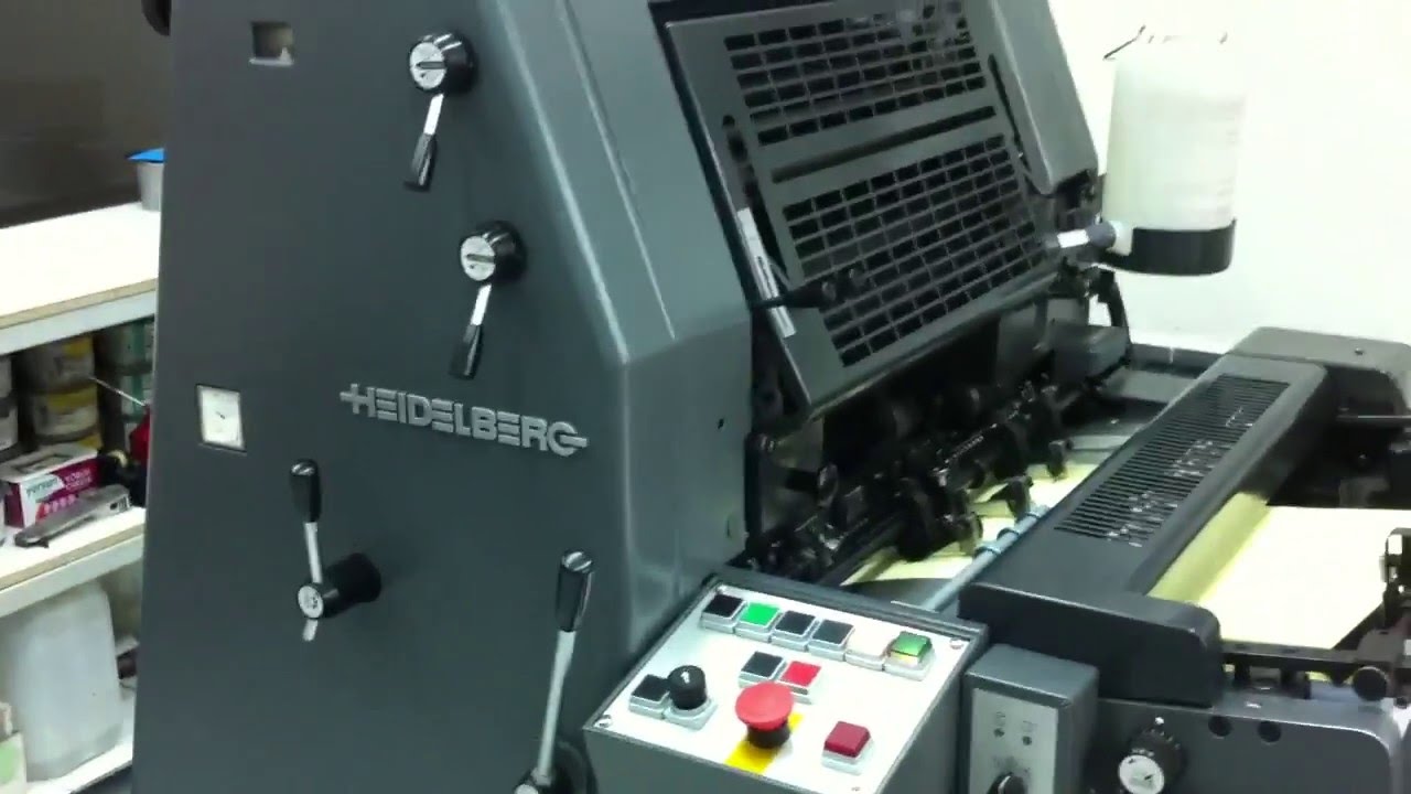 Heidelberg GTO 52 Numbering & Perforating - YouTube