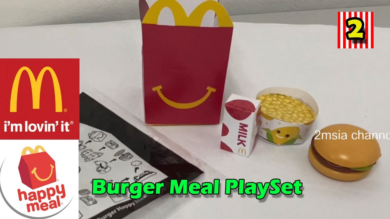 McDonald's Playset Burger Happy Meal Toy 2022 Unboxing Permainan Mcd ...