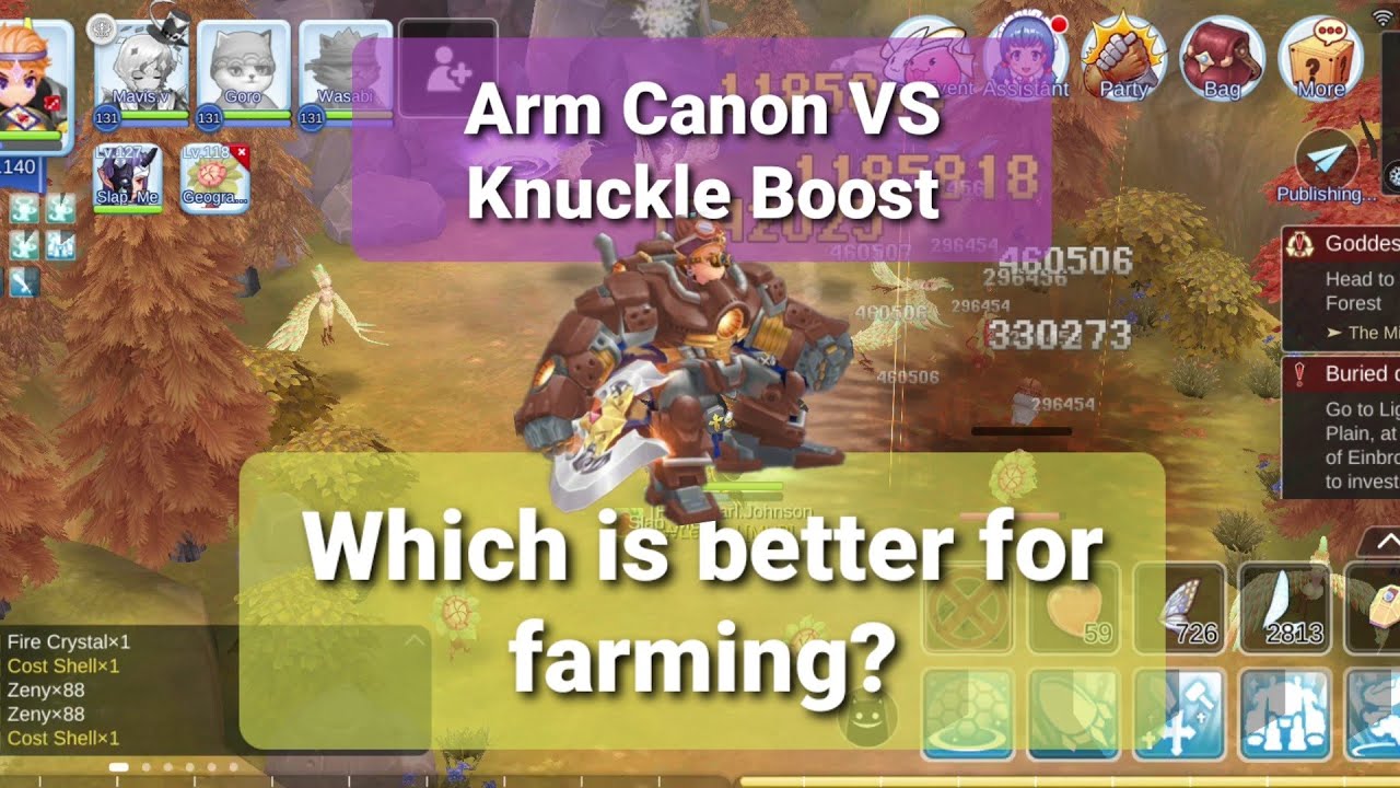 Ragnarok M - Arm Canon vs Knuckle Boost Farming - YouTube