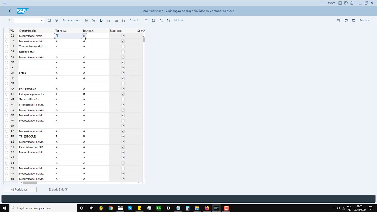 10 - Módulo WM Modificar verificação de disponibilidade controle ...