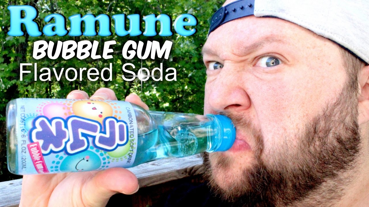 Ramune Bubble Gum Flavor Japanese Soda | Beverage Review - YouTube