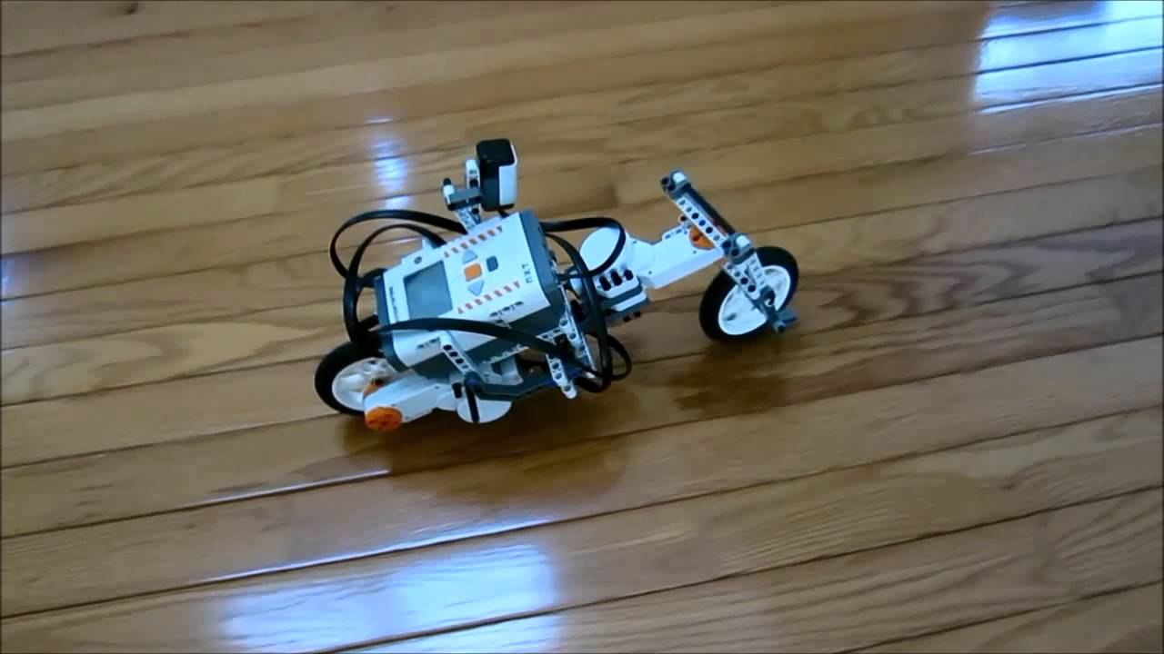 nxt robot motorcycle with gyro feedback - YouTube