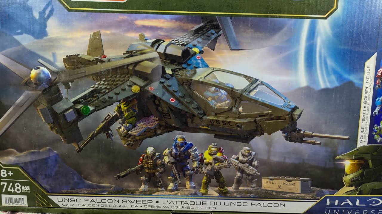 Mega Construx Halo UNSC Falcon Sweep Building Set (Review En Español ...