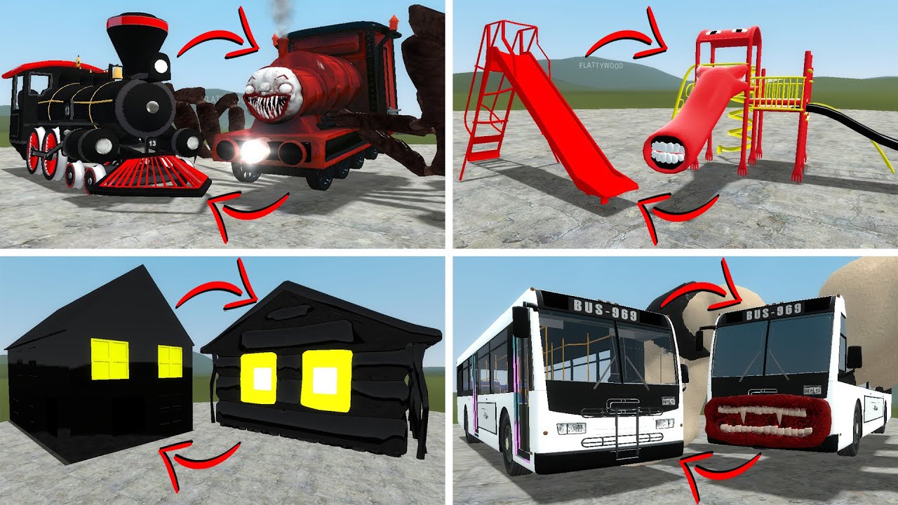 EVERYTHING TURNED INTO MONSTERS: CHOO CHOO CHARLES, HOUSE HEAD VS ALL ...