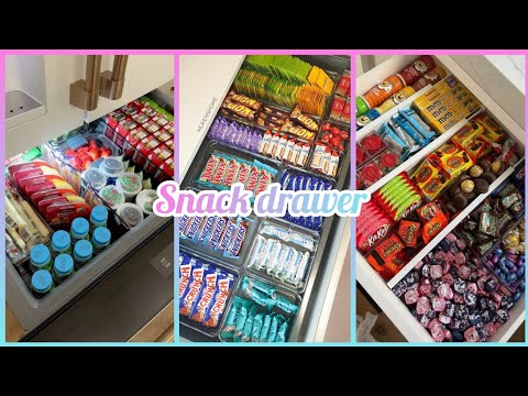 ✨ ASMR ✨ snack drawer organizing and restocking || relaxing sounds 🎧 very satisfying