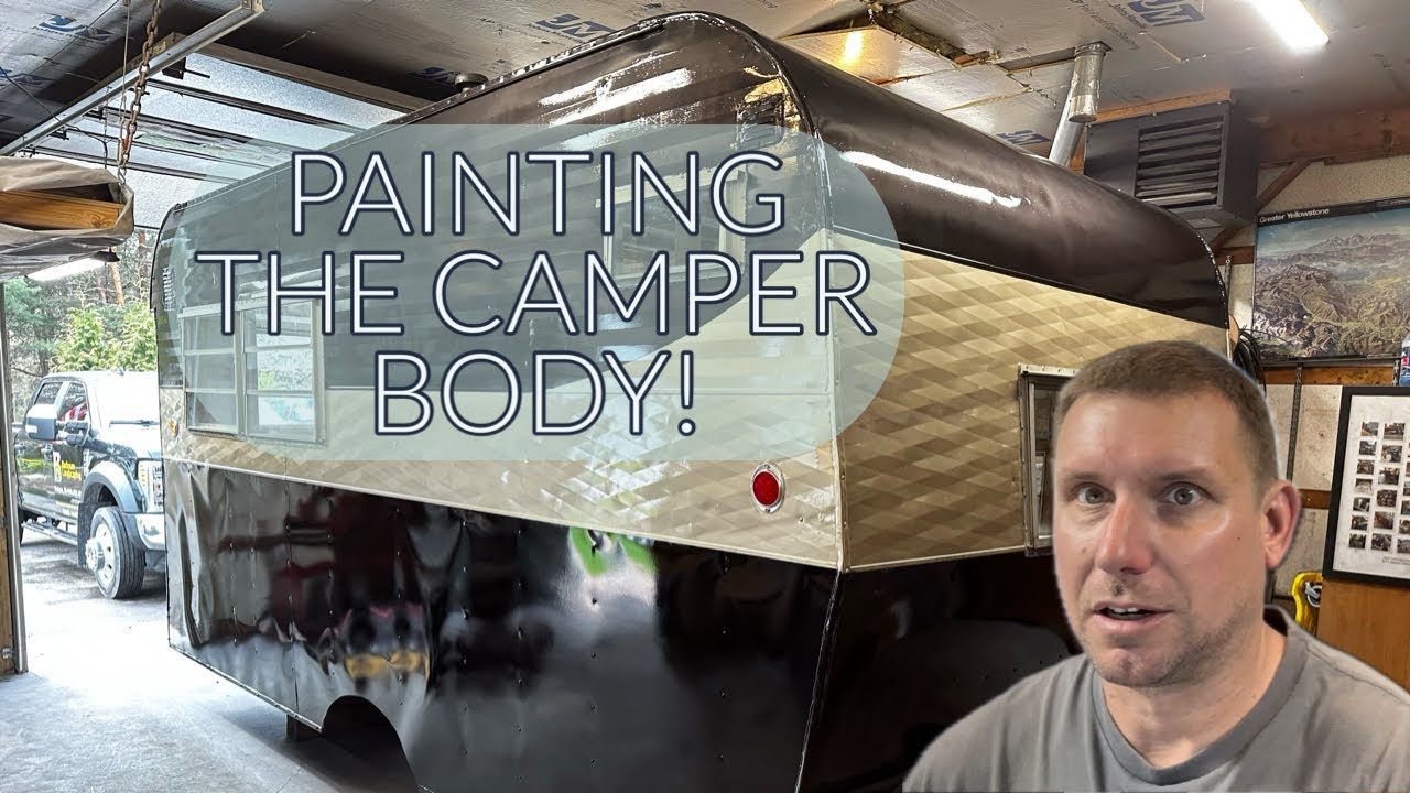 Vintage Camper on a Vintage Semi Episode 4: EXTERIOR PAINT! - YouTube