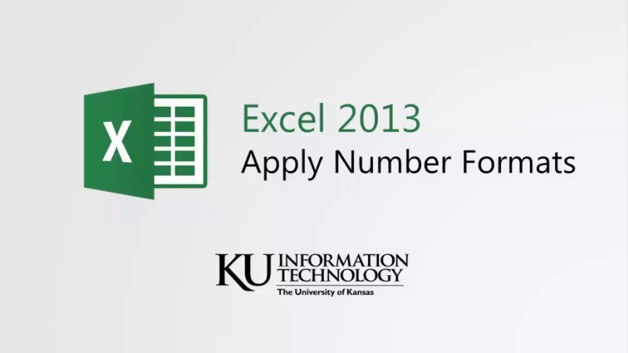 Excel - Number Formats - YouTube
