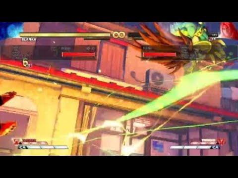 STREET FIGHTER V AE Blanka : VERY Hard Lightning Cancel to CA - YouTube