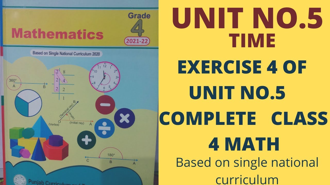 Exercise 4 of unit no.5(Time) complete class 4 math /single national ...