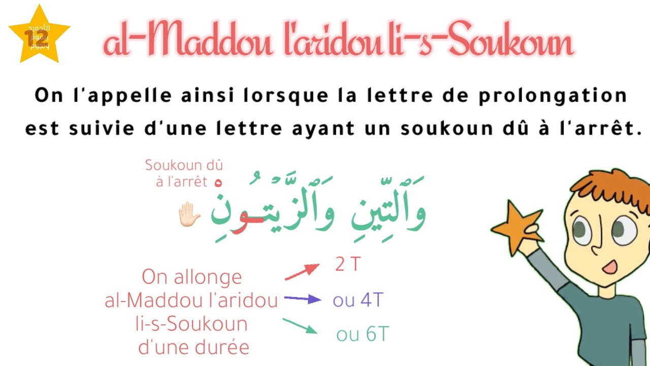 (12) al-Maddou l'aridou li-s-Soukoun - TAJWID en français - YouTube