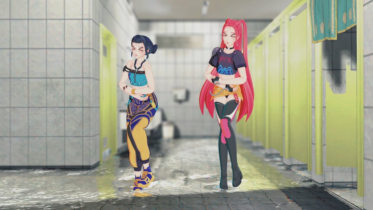 Zoey X Mira Wants to go poop so badly 💩 | Kpop Demon Hunters MMD - YouTube