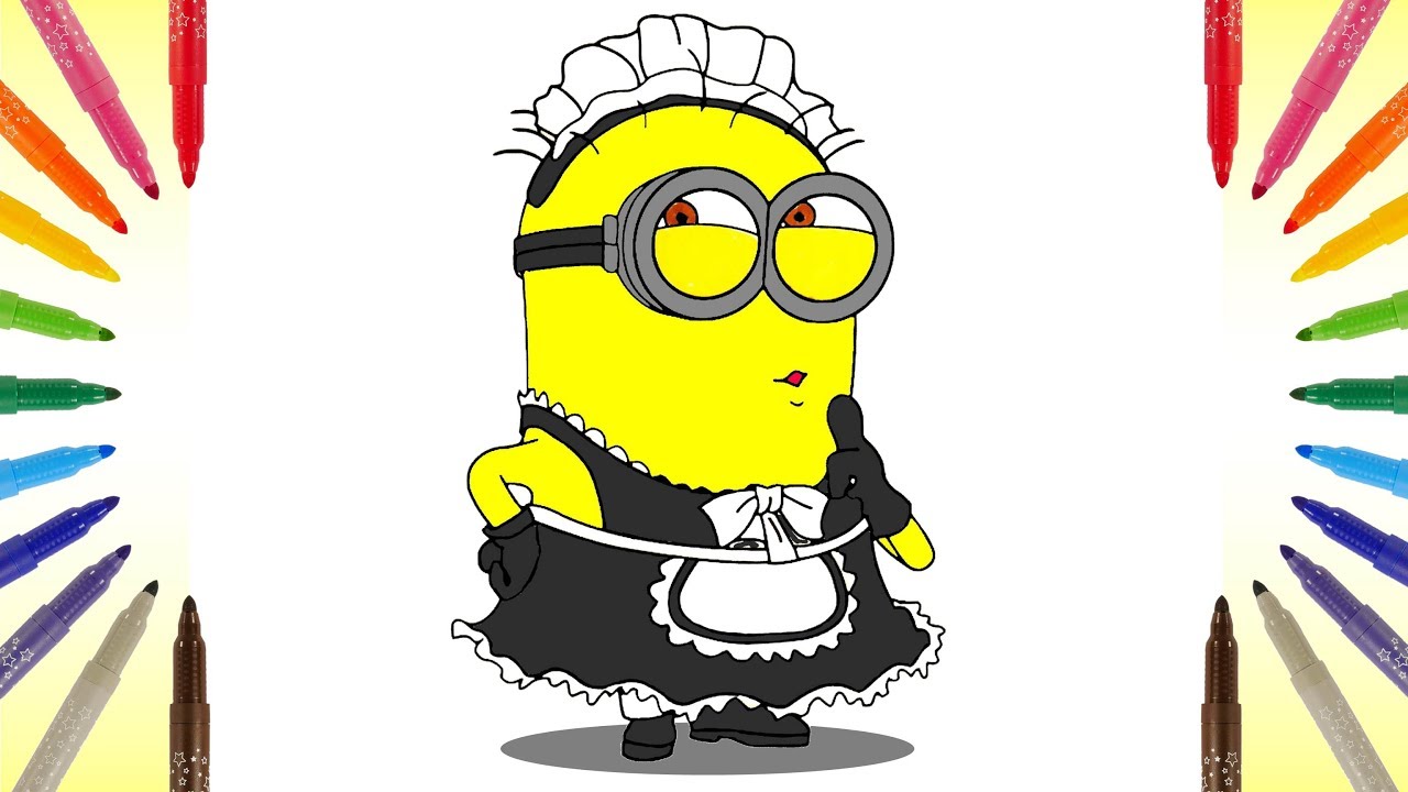 Minions Coloring Page Learn Colors for Children Videos for Kids ...