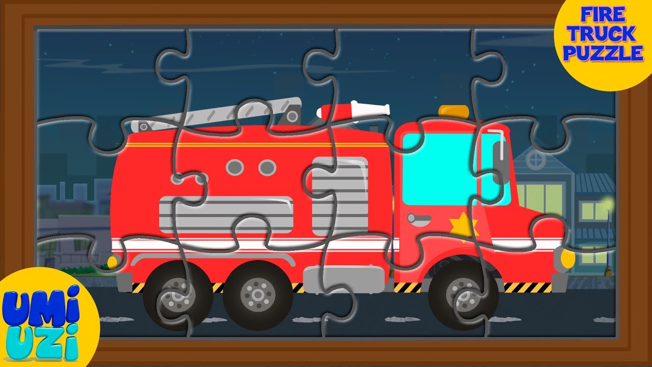 Umi Uzi fire truck Puzzle Game Videos For Kids - YouTube