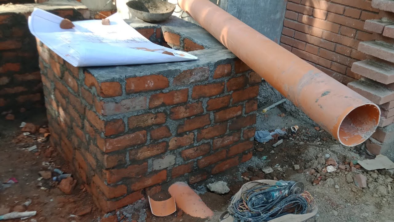 Inspection chamber ( drainage connection ) inspection point before fini ...