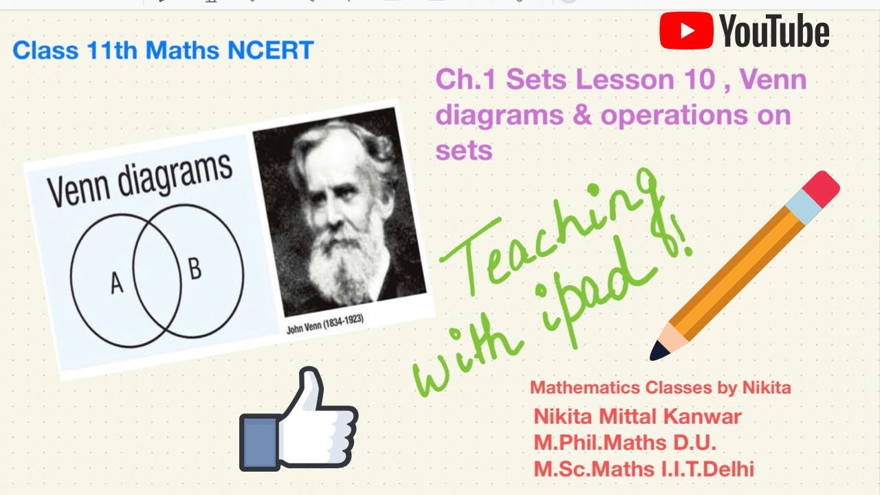 Ch.1 Sets Lesson 10 | Venn diagram and operations on sets | Class 11th ...