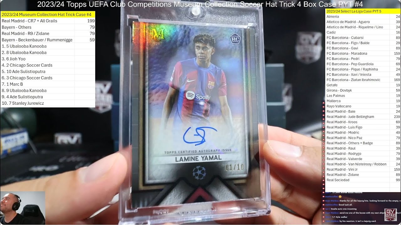 2023/24 Topps UEFA Club Competitions Museum Collection Soccer Hat Trick ...