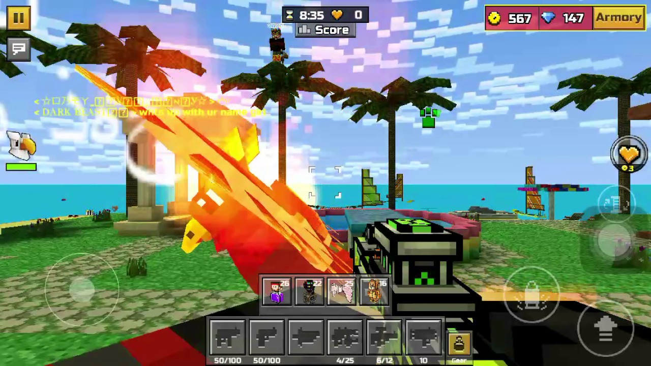 How to get gun in sandbox mode pixel gun 3D - YouTube