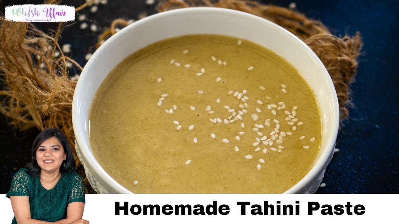 Easy Homemade Tahini Paste Recipe - YouTube