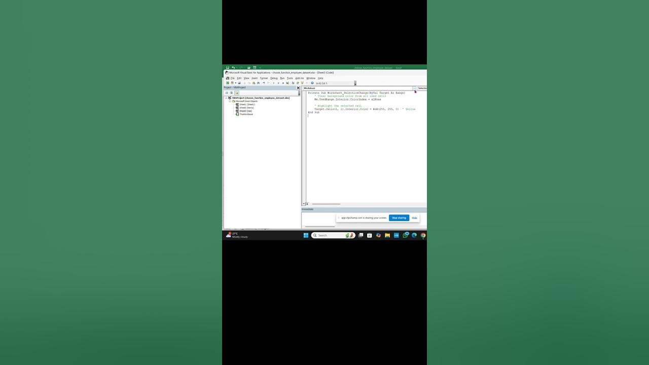"Highlight Active Cell in Excel Automatically | Excel VBA Macro Tutorial" - YouTube