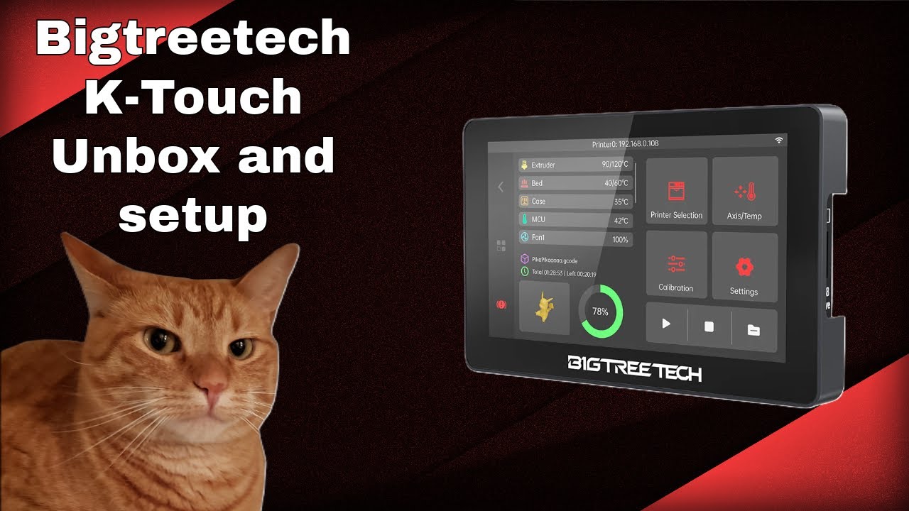 Bigtreetech K-Touch wireless Klipper pad unbox and setup - YouTube