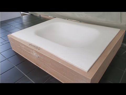 Make solid surface thermoforming and washing basin - YouTube