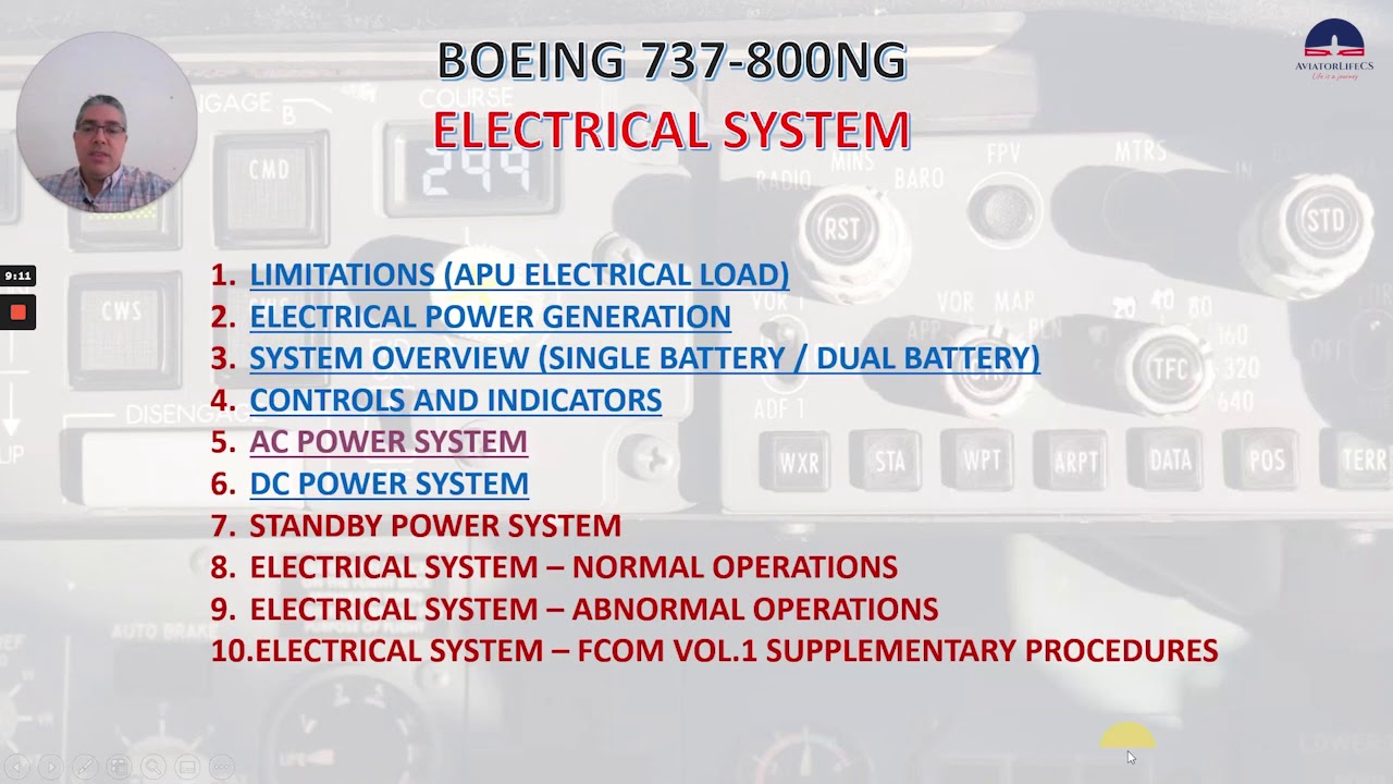 BOEING 737-800NG ELECTRICAL SYSTEM - PART 2 - YouTube
