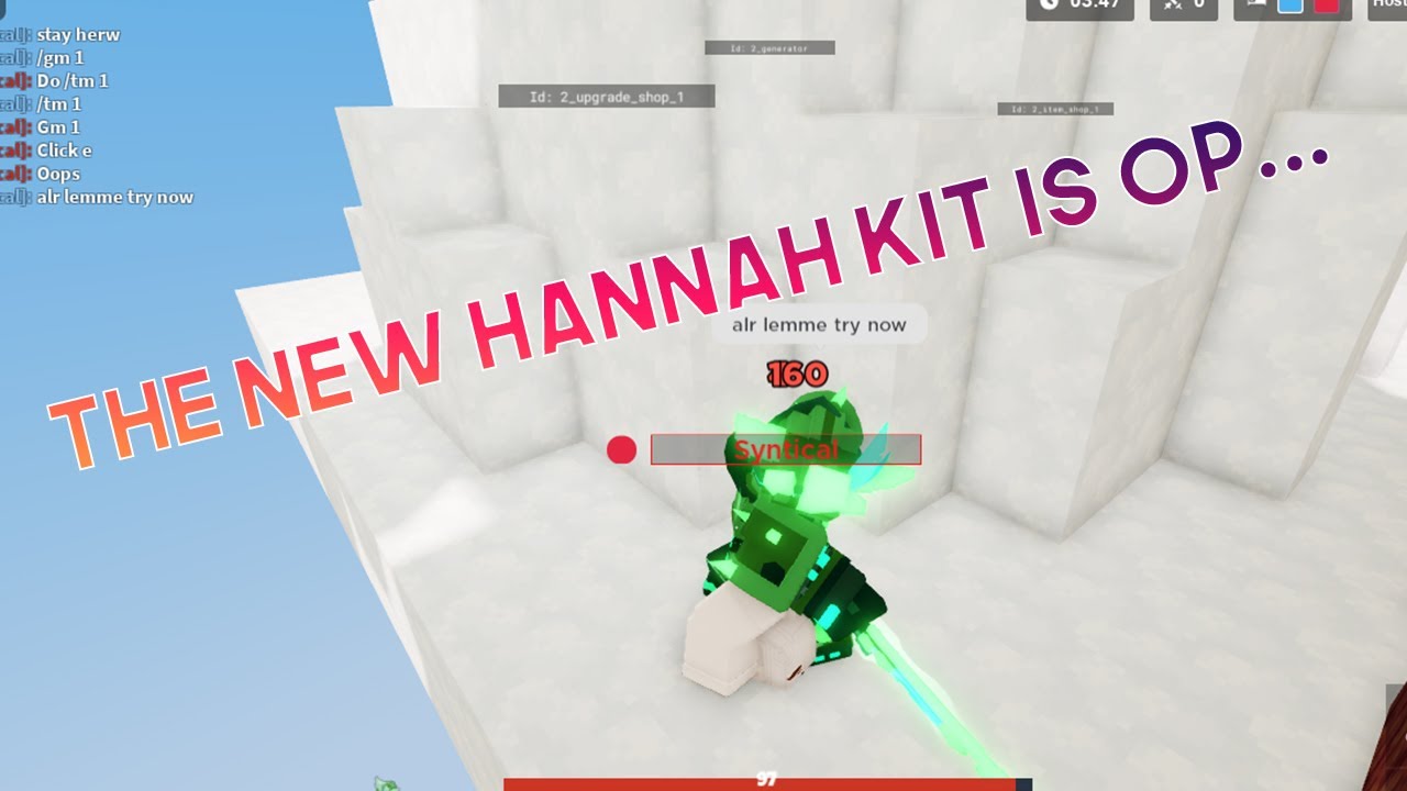 HANNAH KIT SHOWCASE. Roblox Bedwars OVER 999 DAMAGE! OVERPOWERED! - YouTube