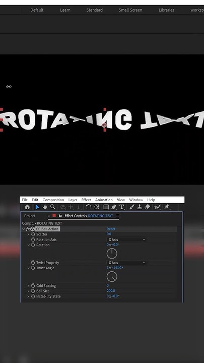 Easily rotating text effect in After Effects - short tutorial - YouTube