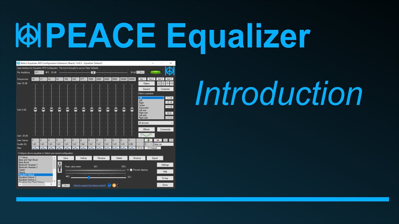 Peace Equalizer - Tutorial 2 Introduction - YouTube
