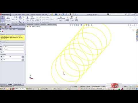 SolidWorks Tutorial for Beginners #9 | Solidworks Equation Driven Curve ...