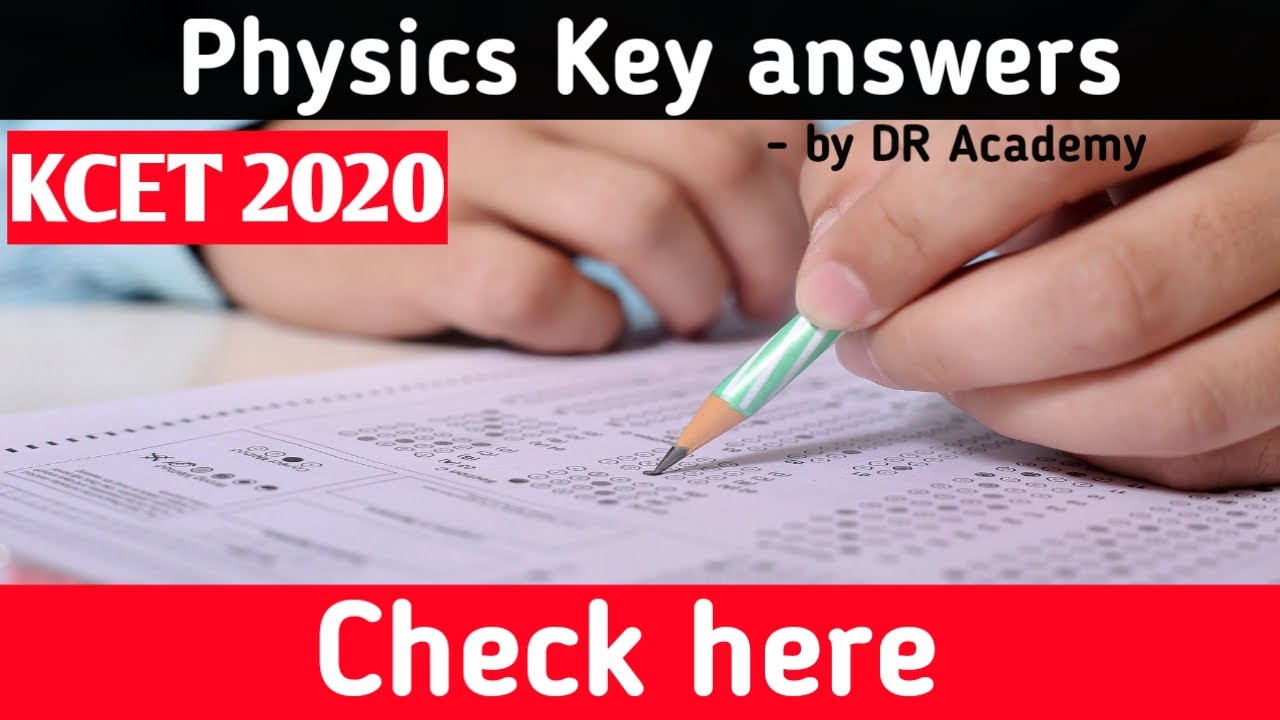 Kcet physics answer key 2020 - YouTube