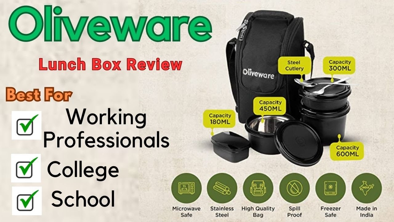 Oliveware Lunch Box | Best for Working Professionals | Microwave Safe ...