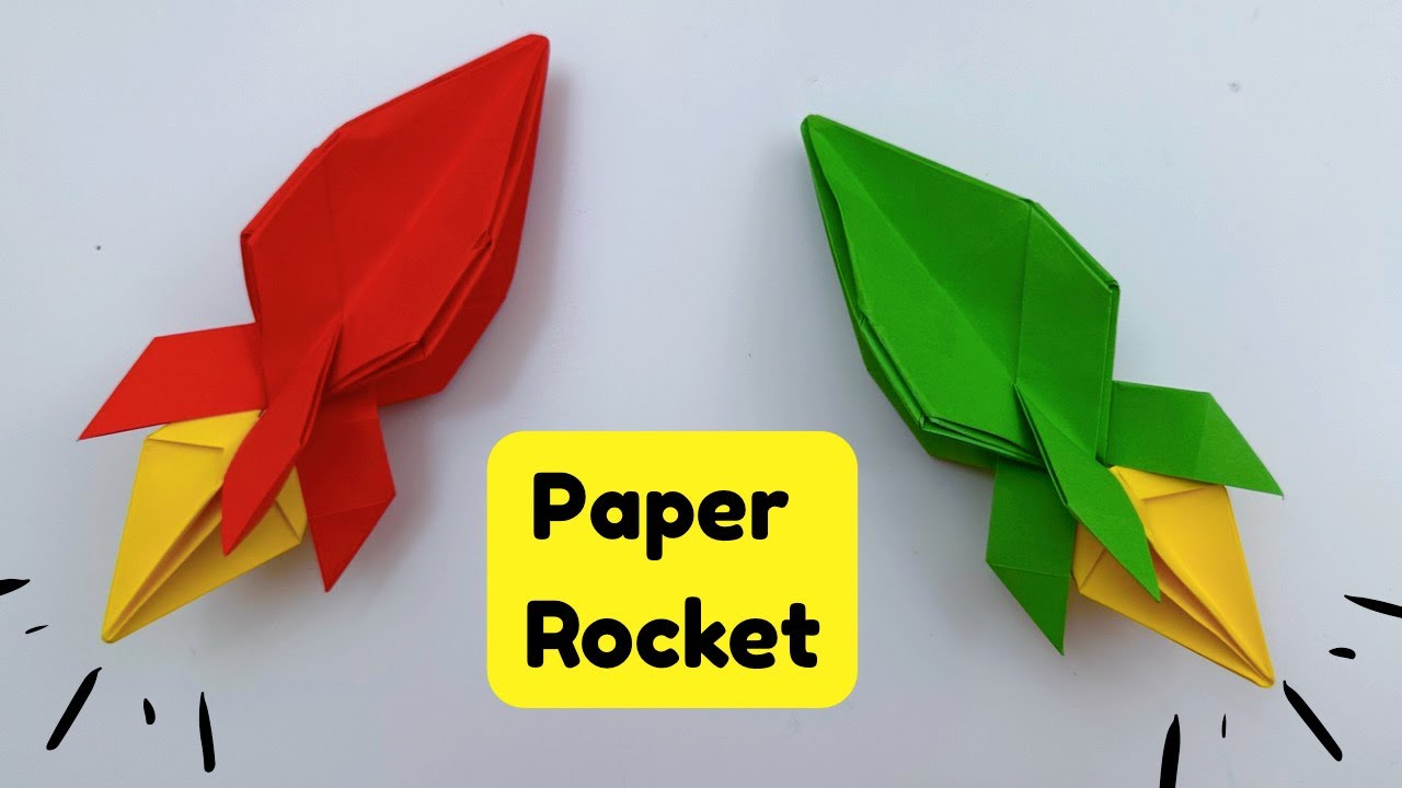 How To Make Easy Paper Rocket For Kids / Rocket Ship Craft Ideas ...