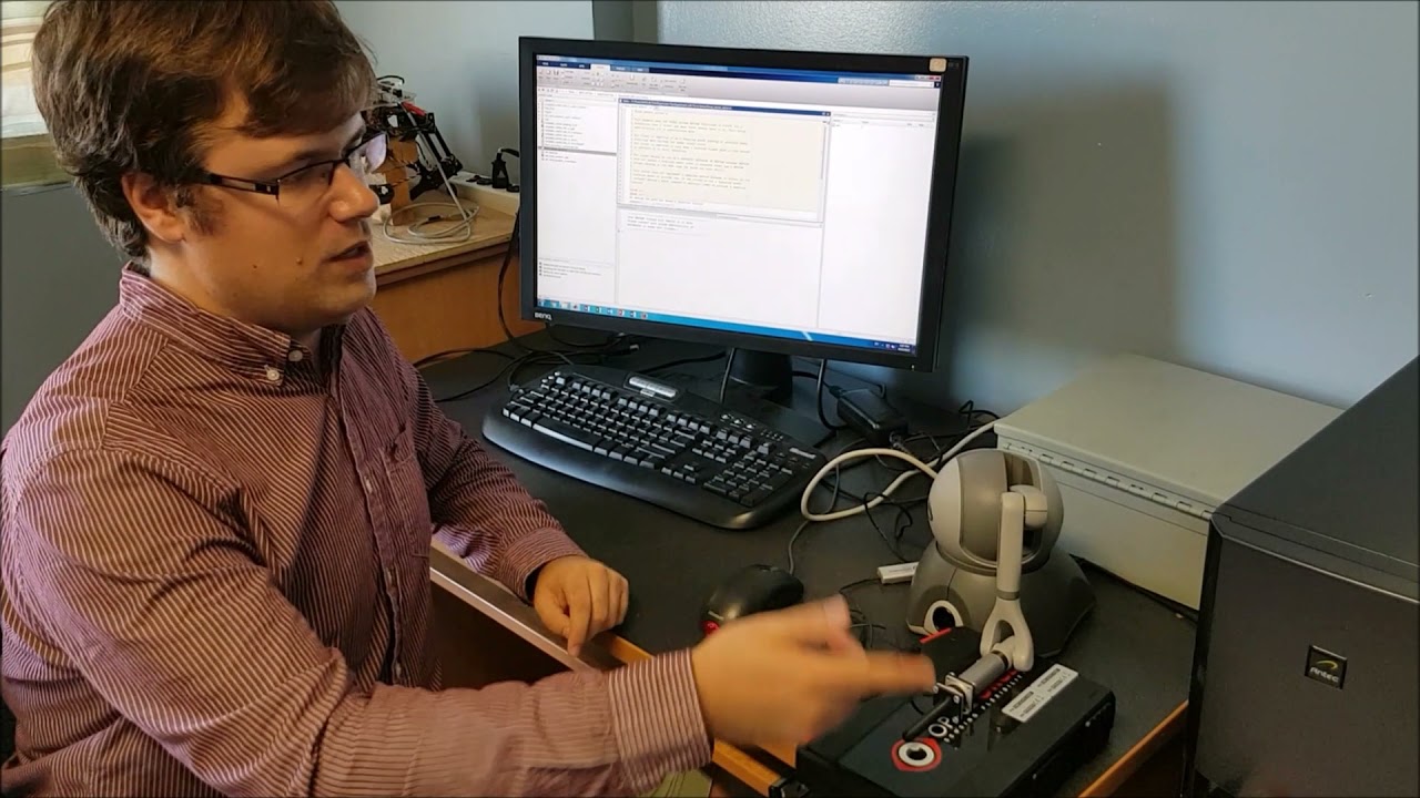 Phantom Omni Device Virtual Wall Demo - YouTube
