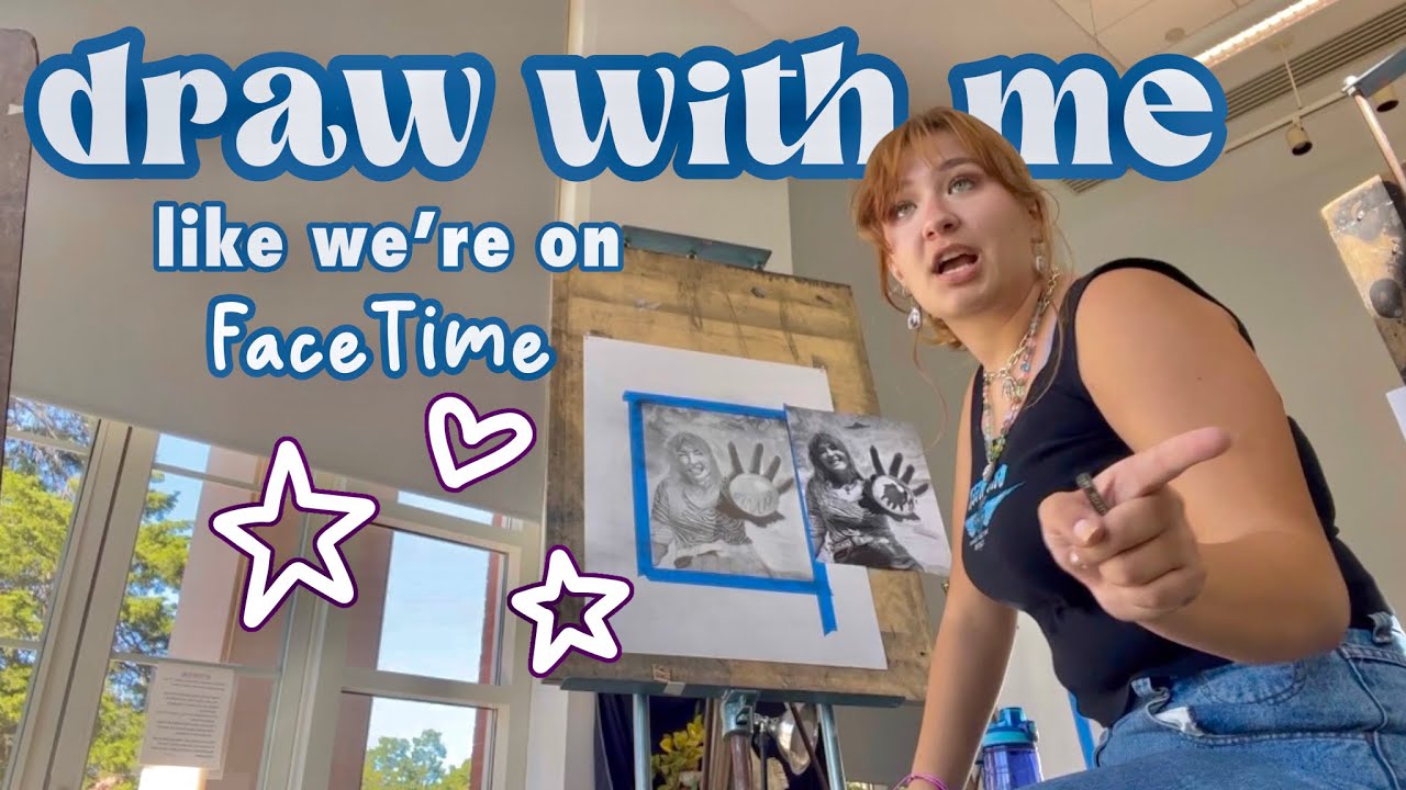 DRAW WITH ME like we’re on facetime 🍓 art, college, + more! - YouTube