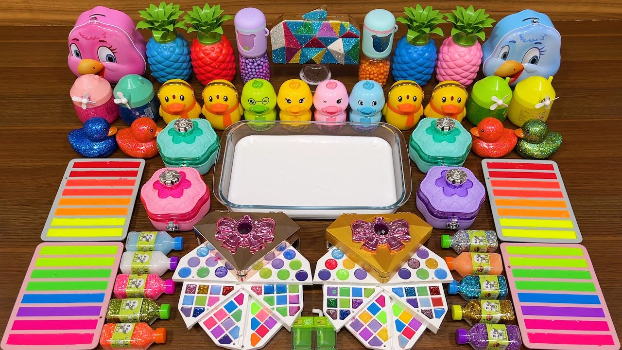 MANY COLOR !!! Mixing random into GLOSSY slime!!!Satisfying Misa slime ...